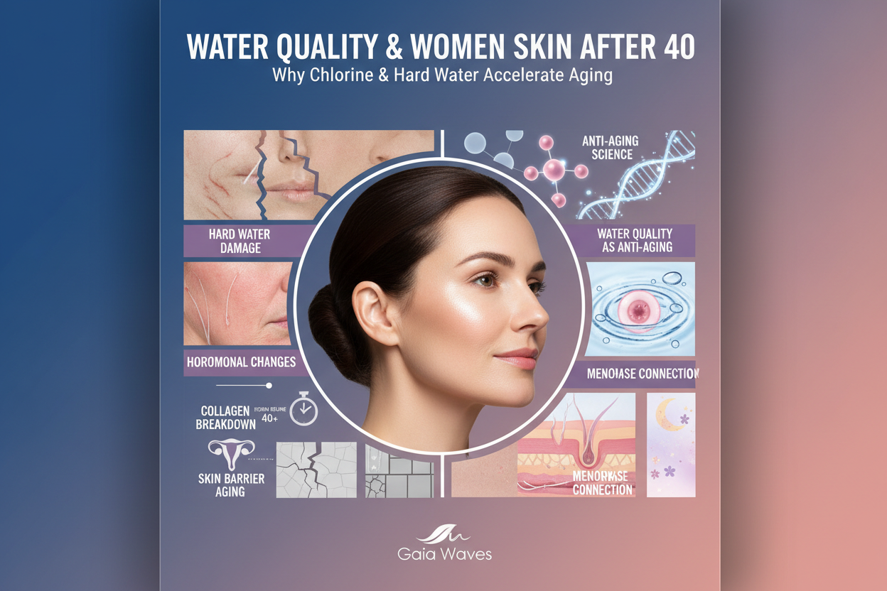 Water Quality & Women's Skin After 40: Chlorine & Aging | Gaia Waves